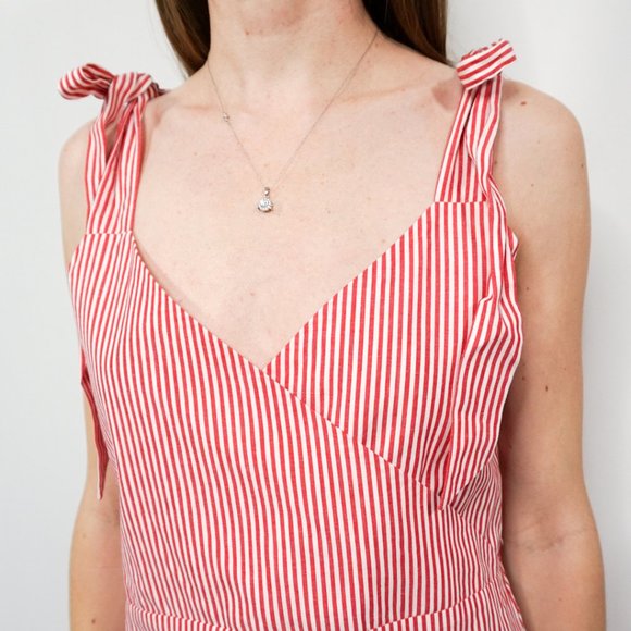 English Factory | Dresses | English Factory Red White Seersucker Dress ...